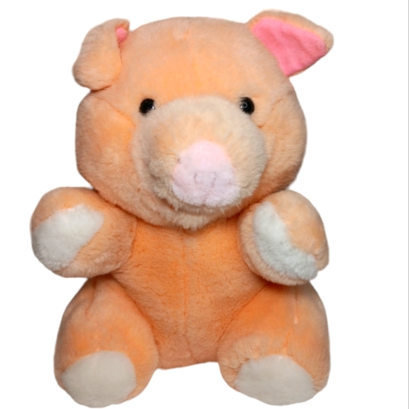 Kellytoy | Toys | Vintage Kellytoy Peach Pig Pink Nose White Feet Hard ...